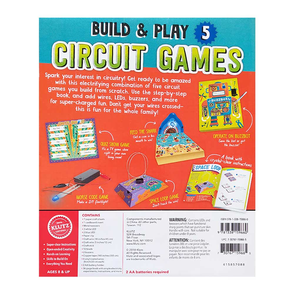 Klutz STEM Circuit Games⚡US STEAM Circuit Science Experiment Game Book ...